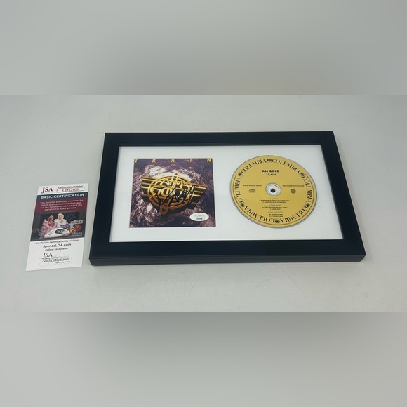 Wall Decor | Pat Monahan Signed Train Am Gold Cd Cover Framed Jsa Coa ...